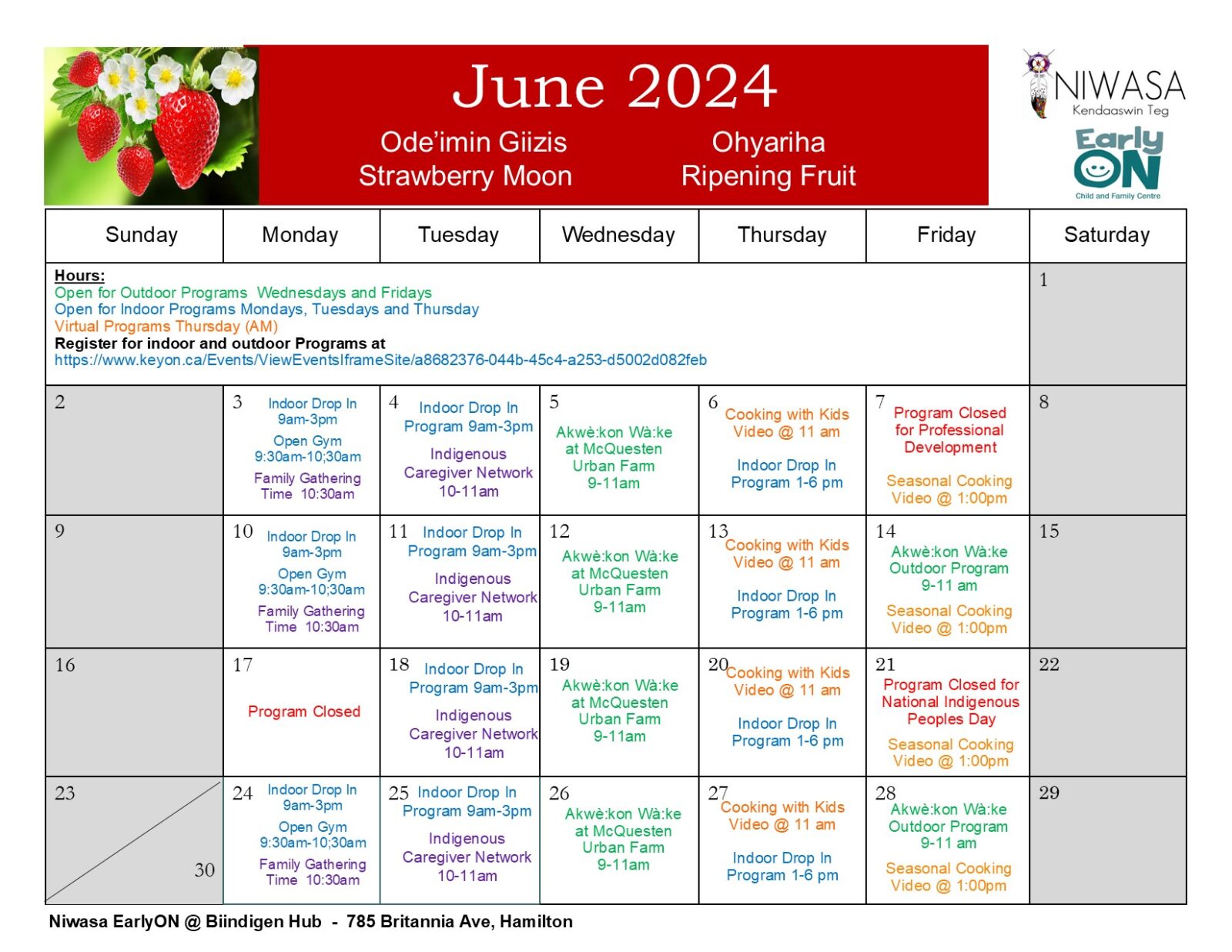 Early ON Child and Family Centre – Niwasa Kendaaswin Teg